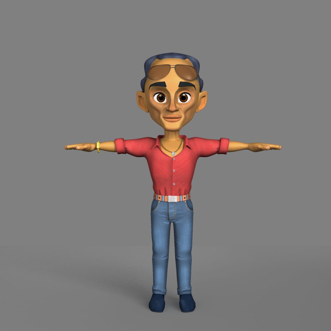 Man Cartoon 3d Model