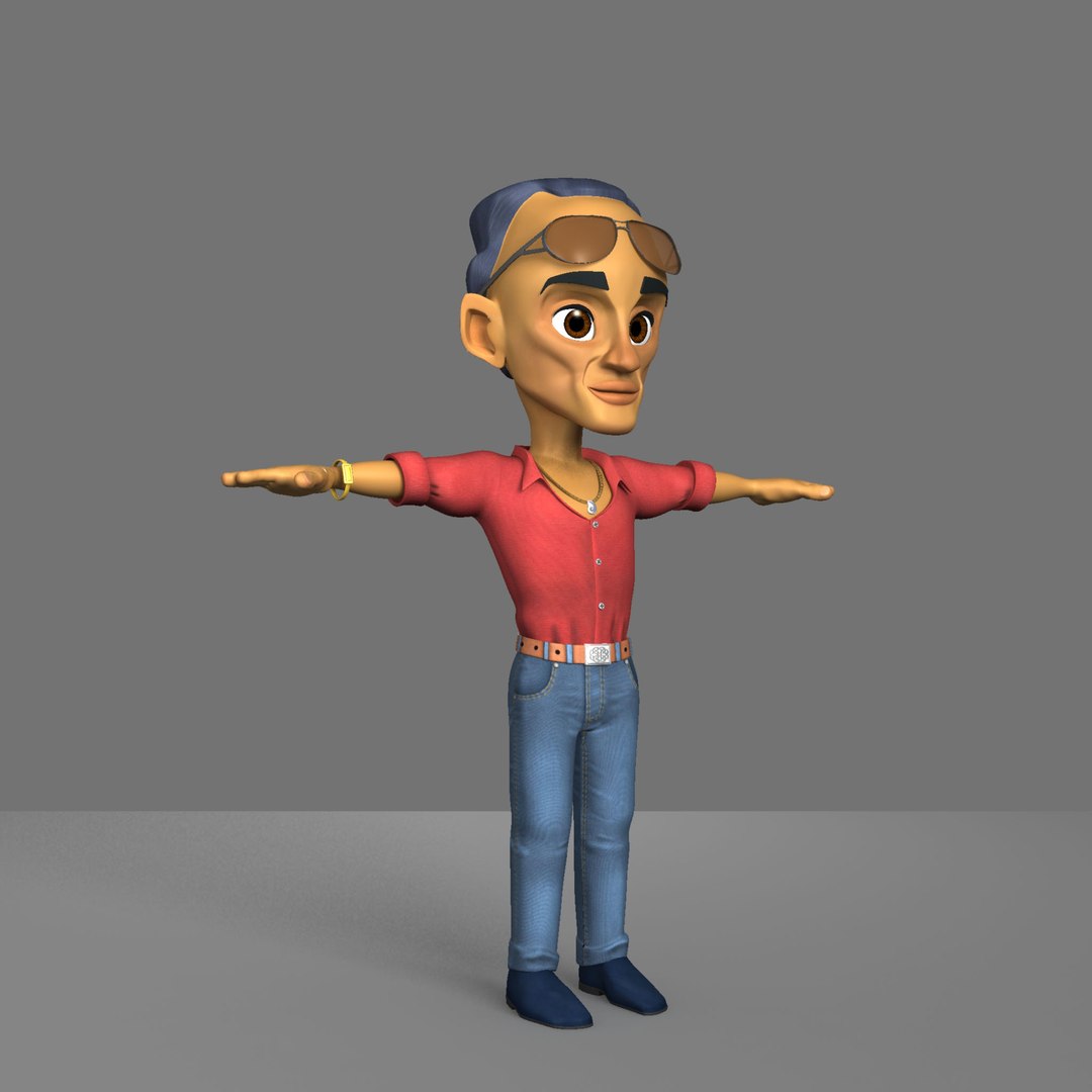 Man Cartoon 3d Model