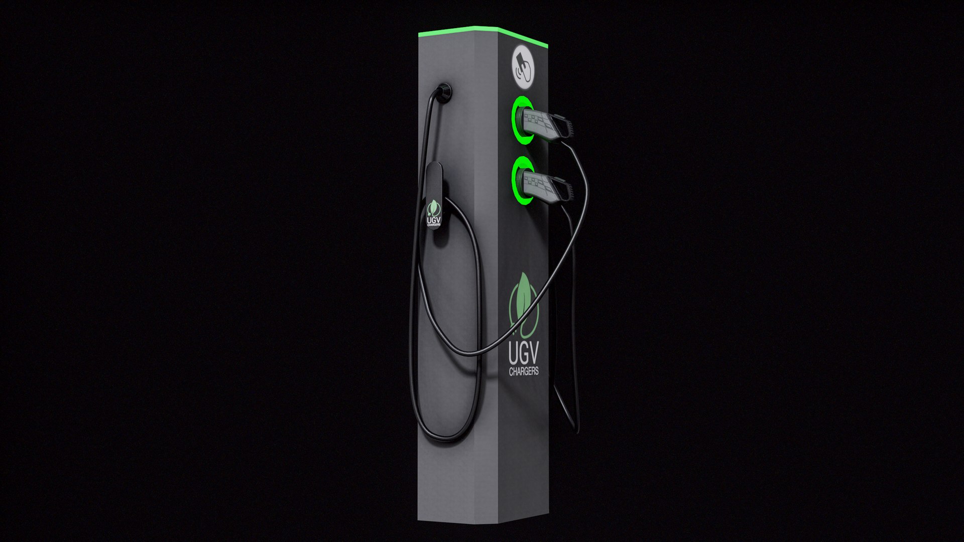 EV Charging Station UGV Chargers PBR 3D Model - TurboSquid 2130615