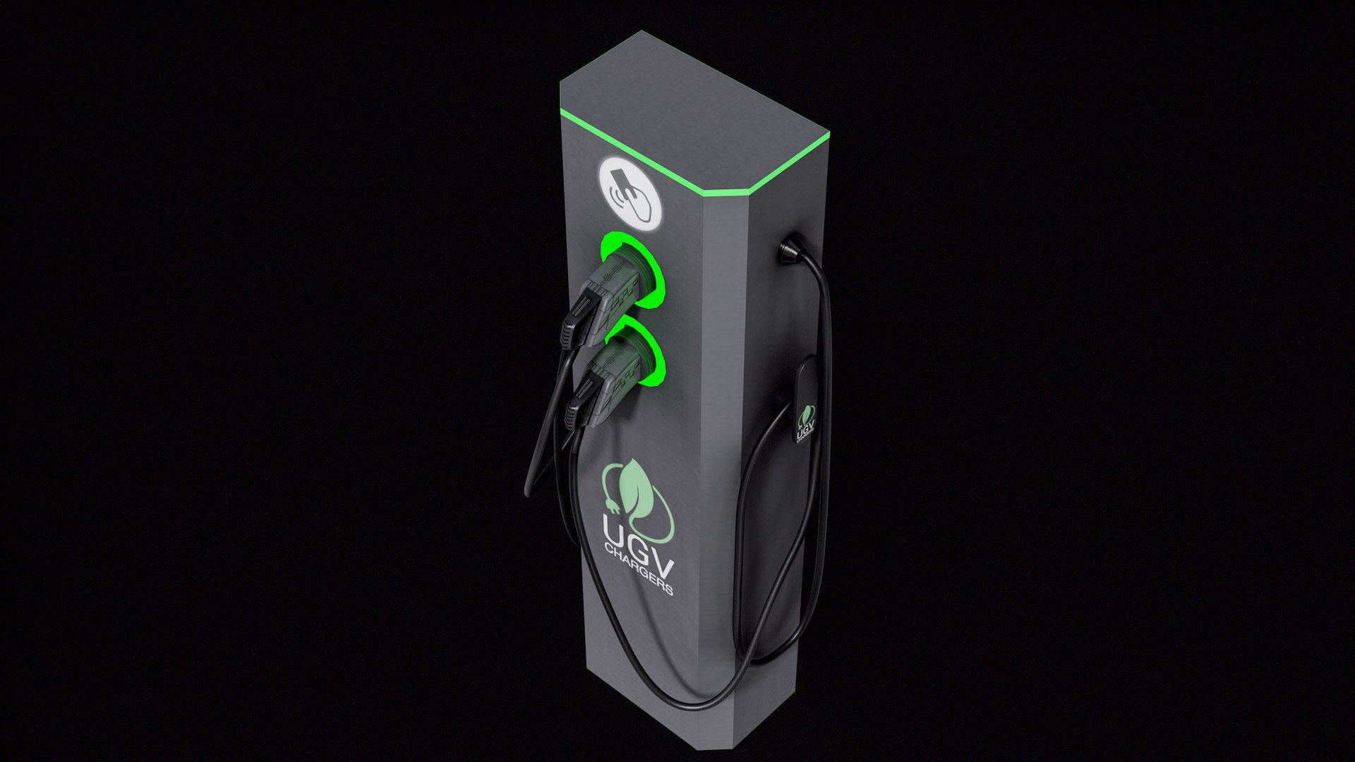 EV Charging Station UGV Chargers PBR 3D Model - TurboSquid 2130615
