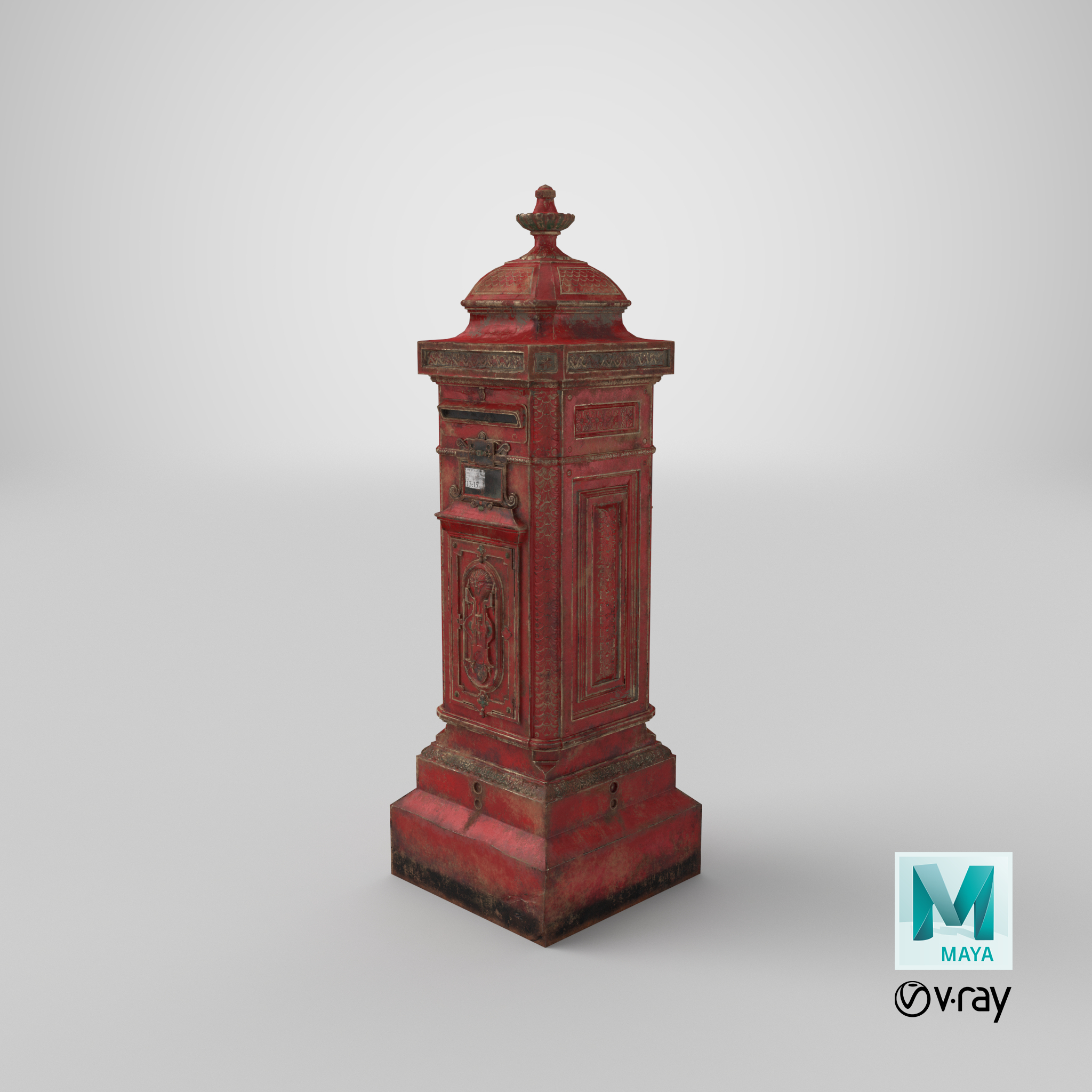 Post box 3D model - TurboSquid 1404545