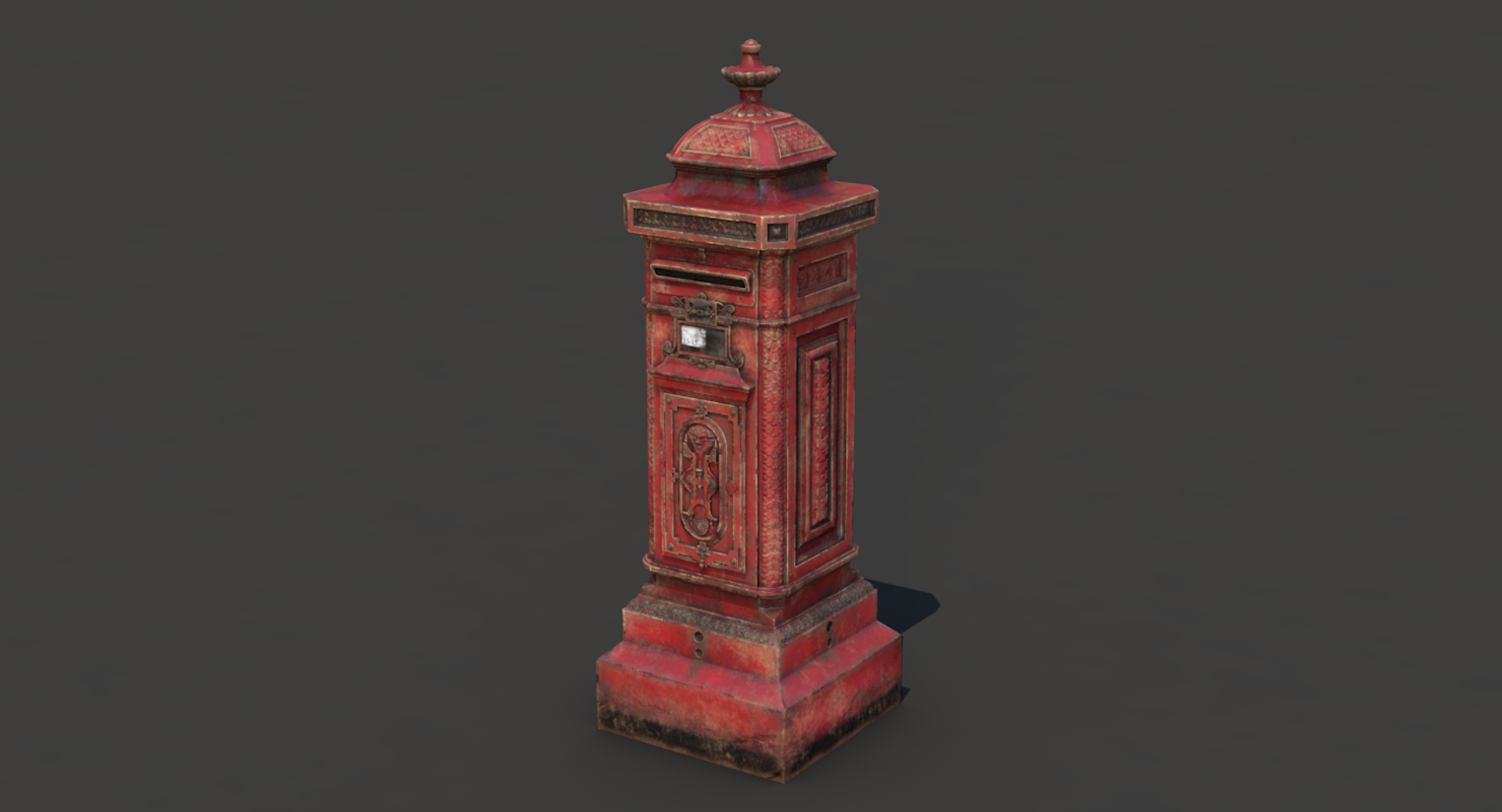 Post Box 3D Model - TurboSquid 1404545