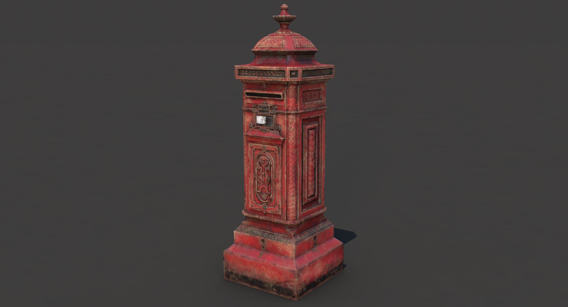 Post Box 3D Model - TurboSquid 1404545