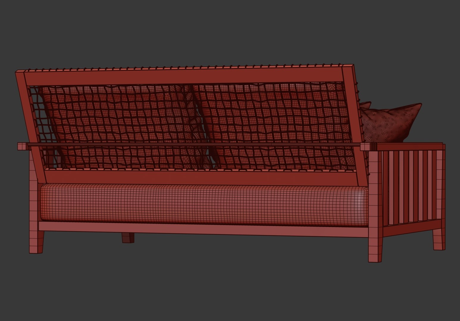 3D Sofa Wooden Garden Model - TurboSquid 1634295