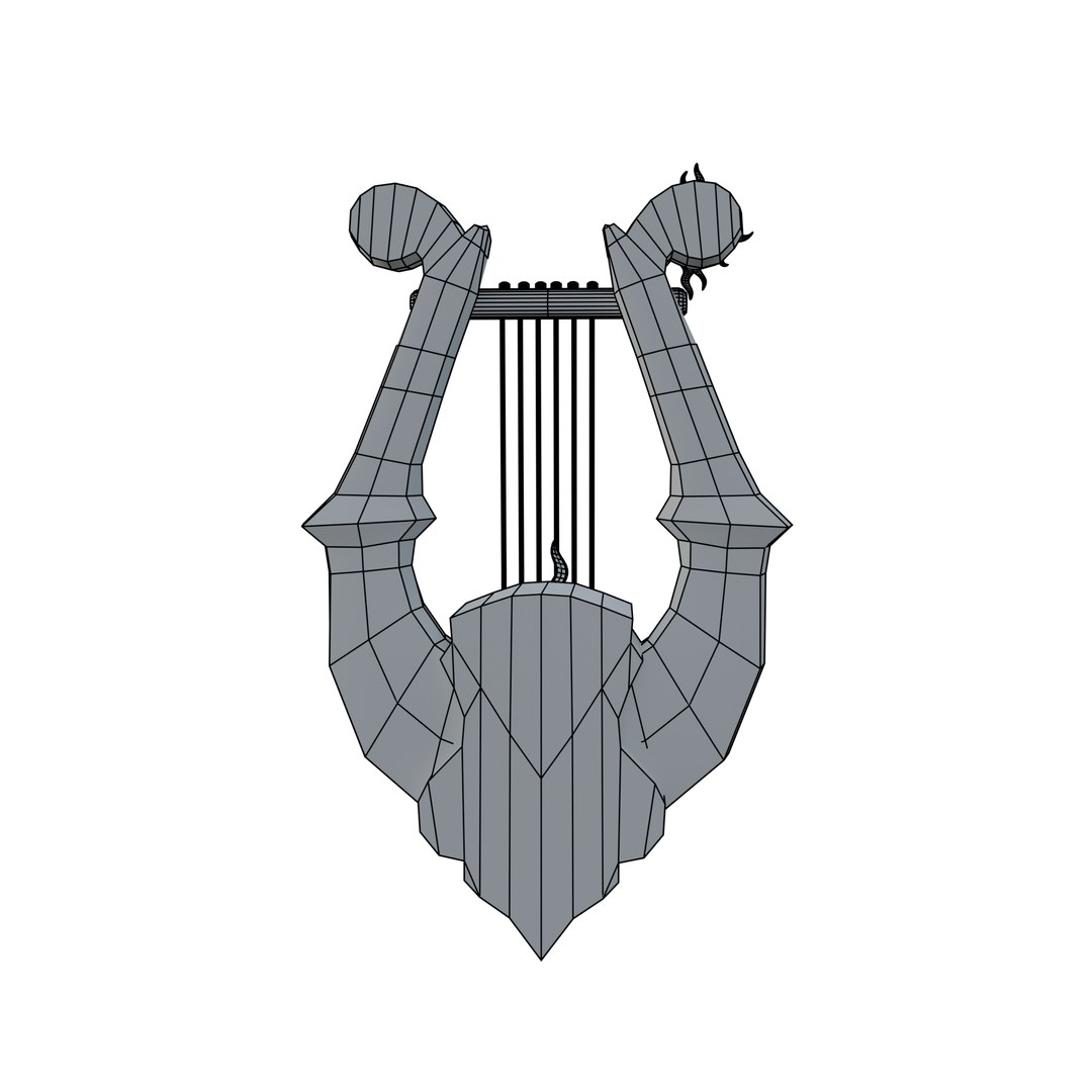 Fantasy Sun And Moon Lyre - Low Poly Game Ready 3D Model - TurboSquid ...