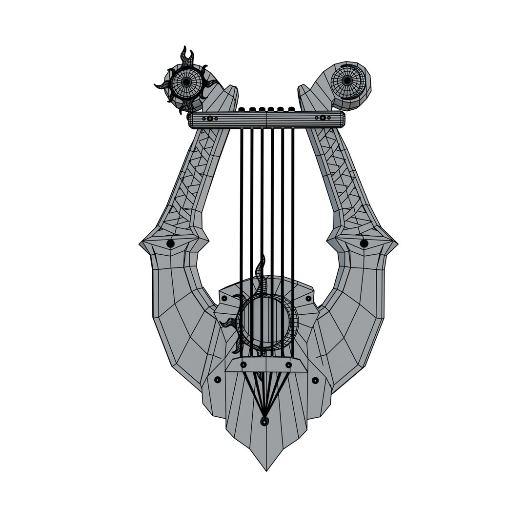 Fantasy Sun And Moon Lyre - Low Poly Game Ready 3D Model - TurboSquid ...