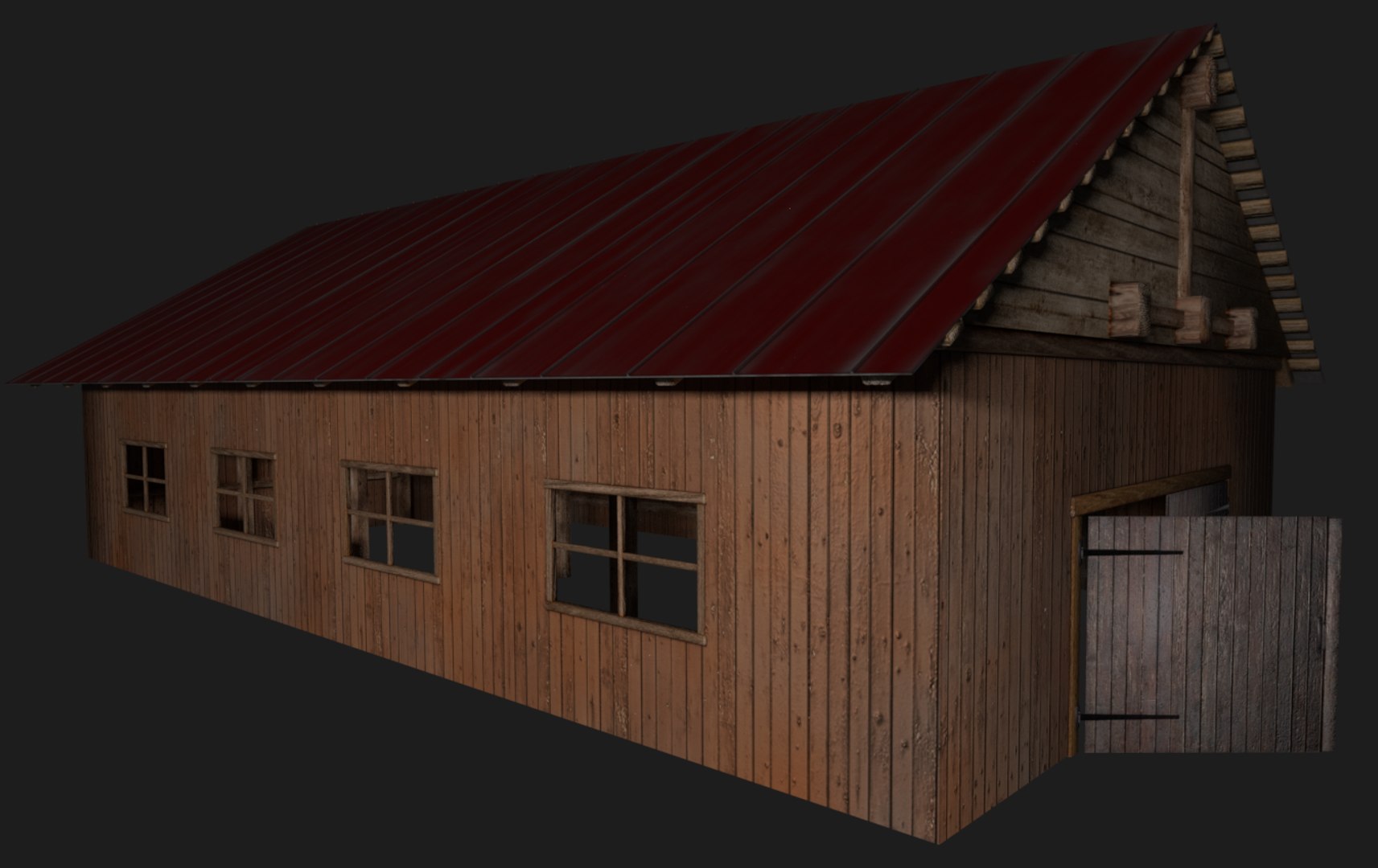3D Wooden Barn - TurboSquid 1342519