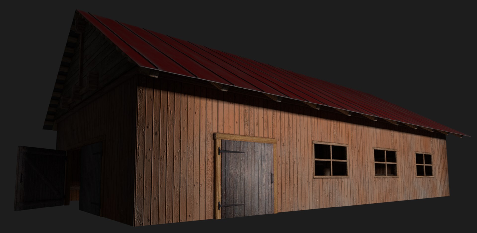 3D Wooden Barn - TurboSquid 1342519