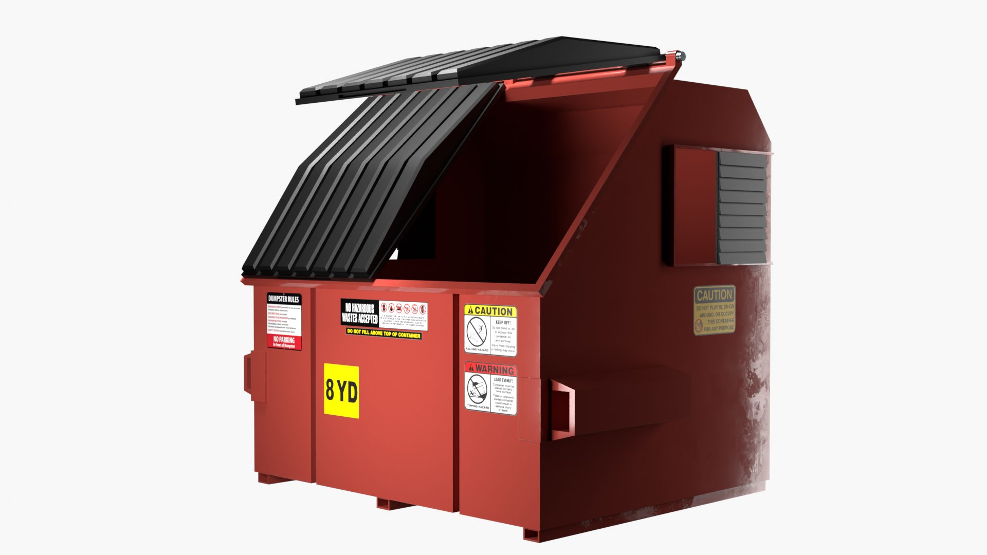 Red Dumpsters Collection 3D Model - TurboSquid 2172137
