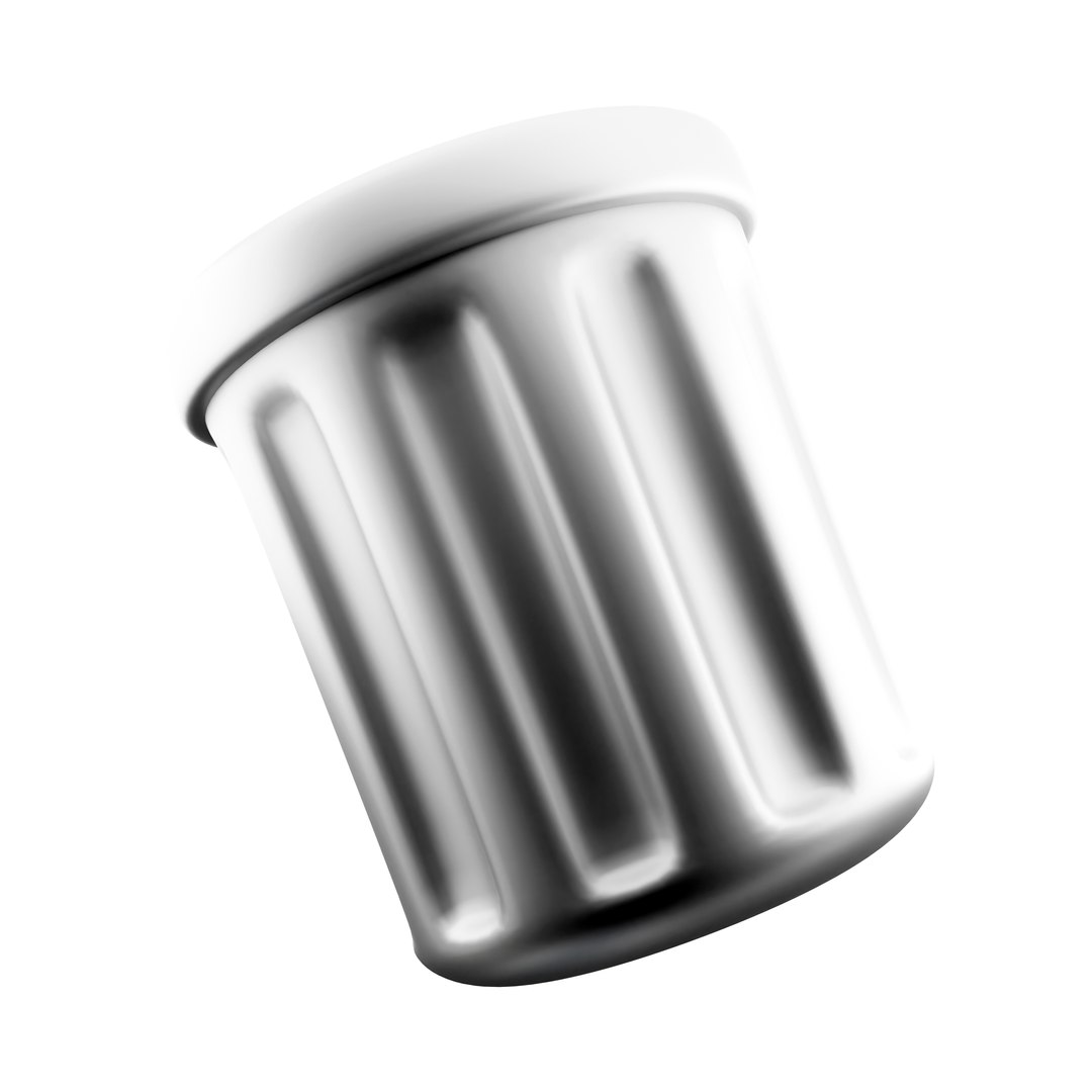 Trash Can Icon 3D Model - TurboSquid 2074141