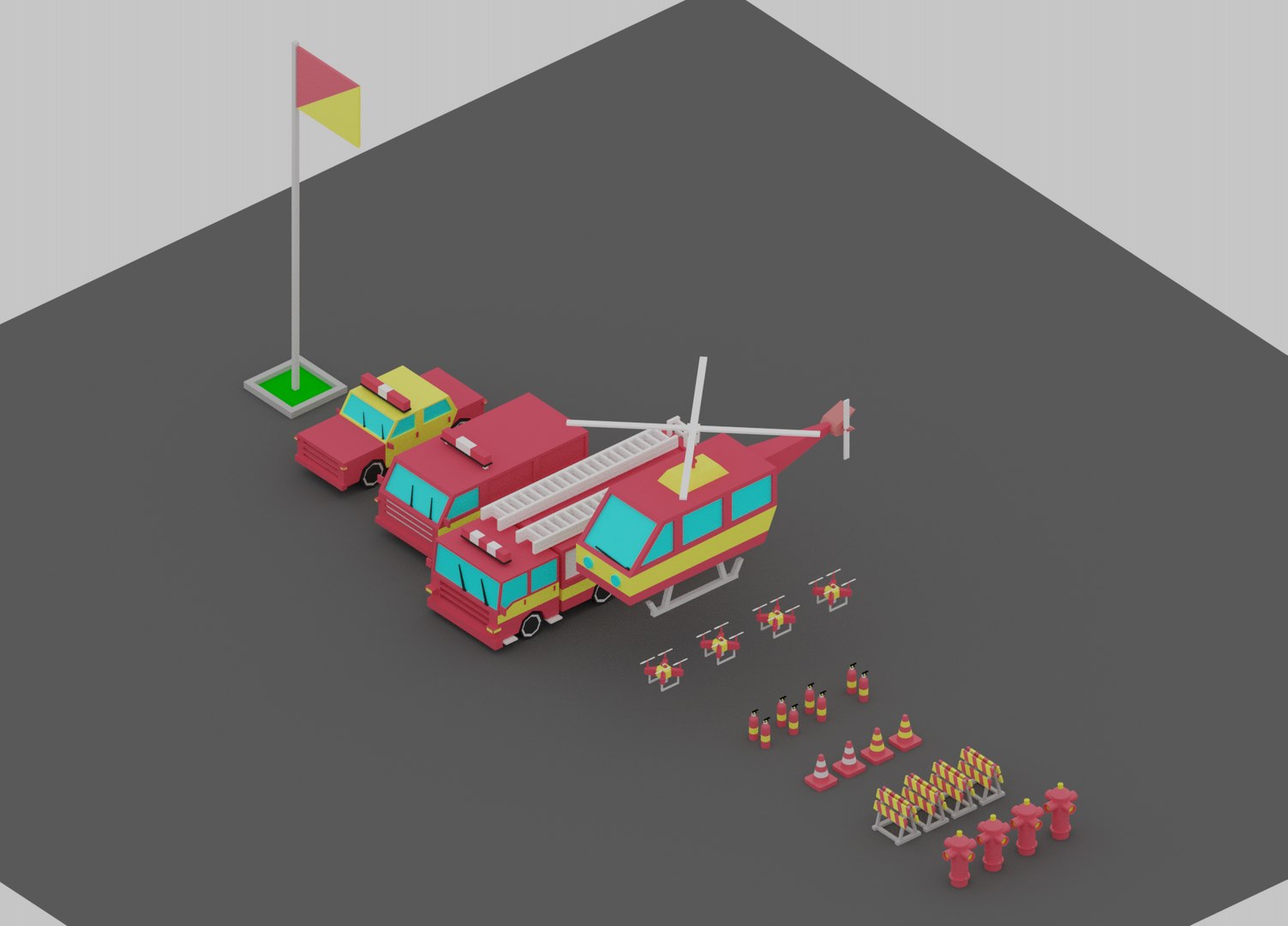 3D Vehicles Car Van Helicopter Model - TurboSquid 1575068