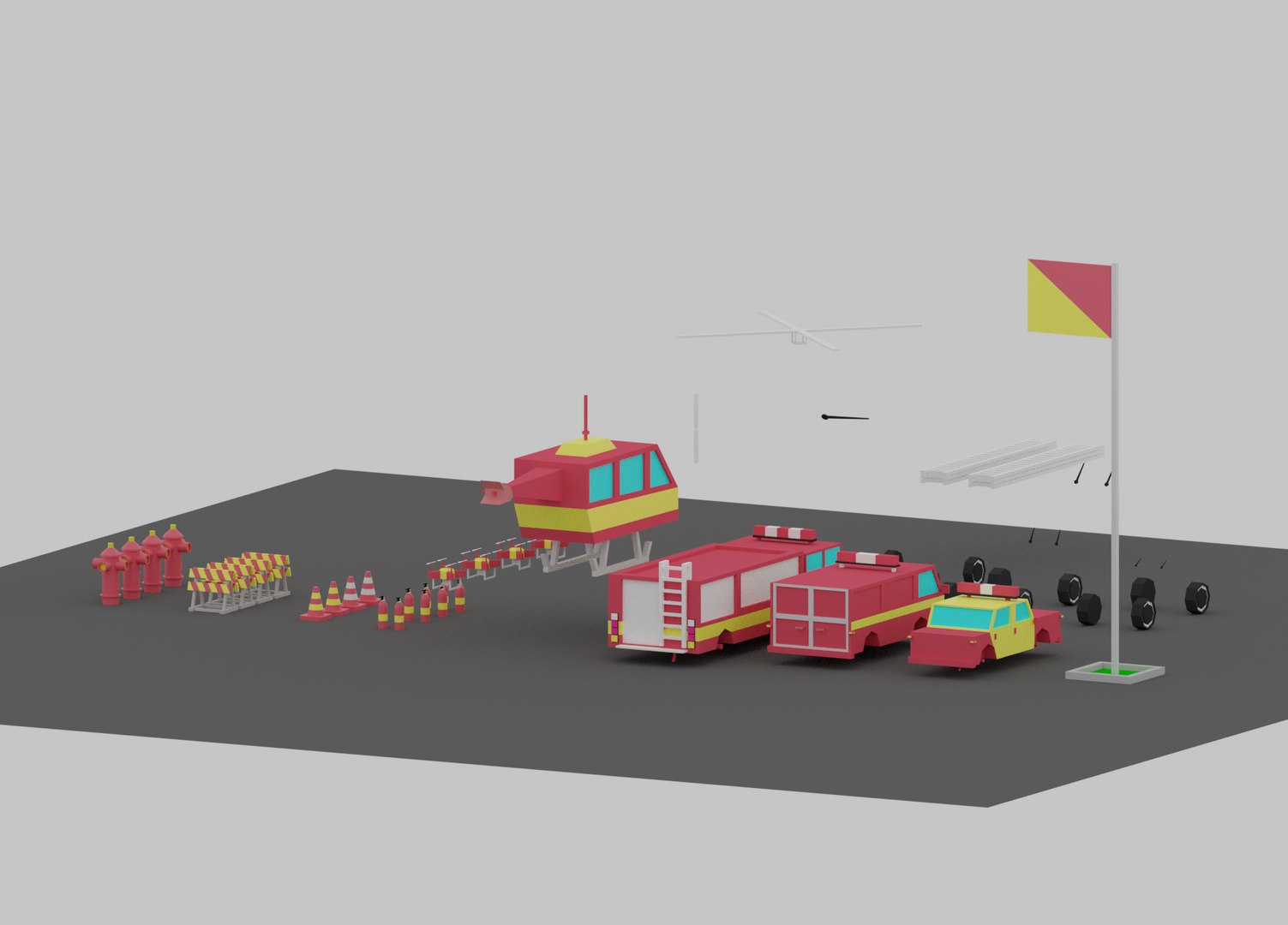 3D Vehicles Car Van Helicopter Model - TurboSquid 1575068