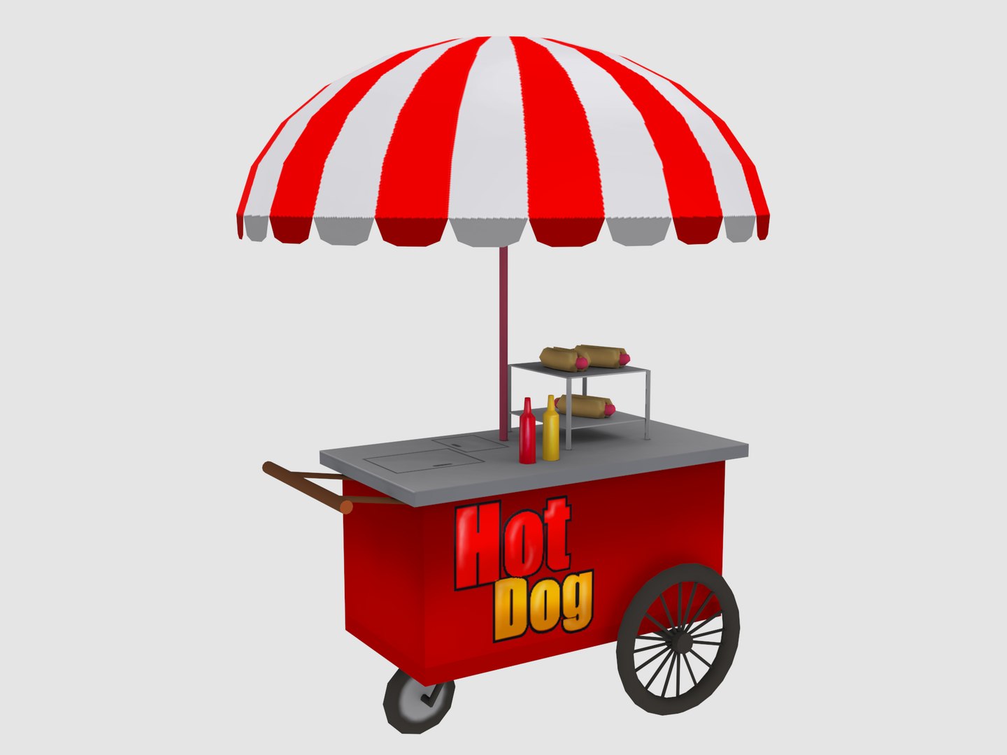 3D Food Carts Cartoon Model - TurboSquid 1304832