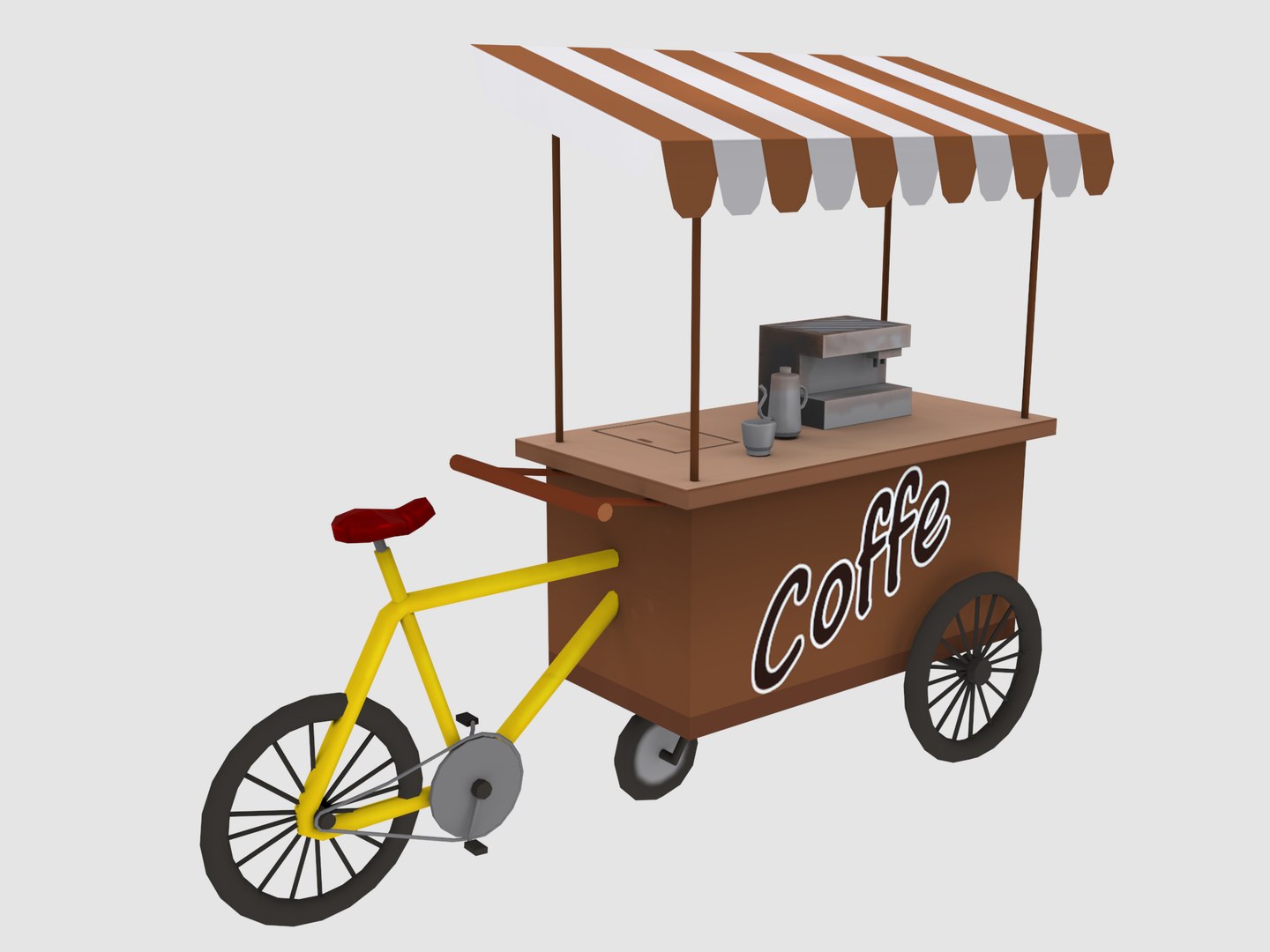 3D Food Carts Cartoon Model - TurboSquid 1304832