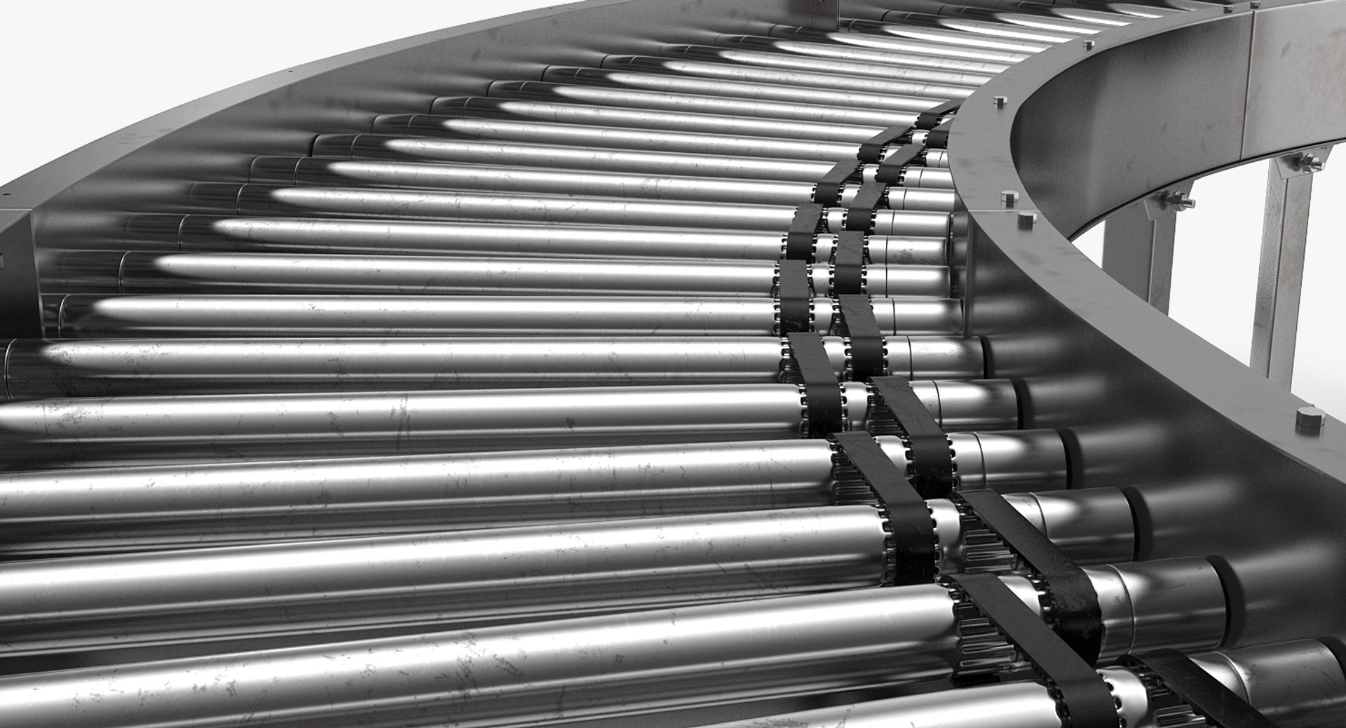 Bend Roller Conveyor Motorised 3D Model - TurboSquid 1329013