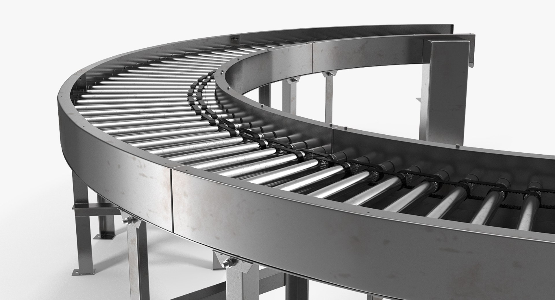Bend Roller Conveyor Motorised 3D Model - TurboSquid 1329013