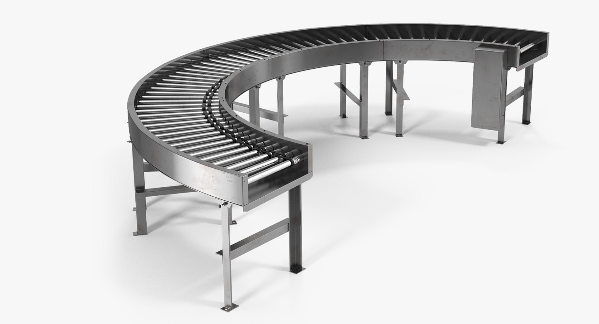 Bend roller conveyor motorised 3D model - TurboSquid 1329013