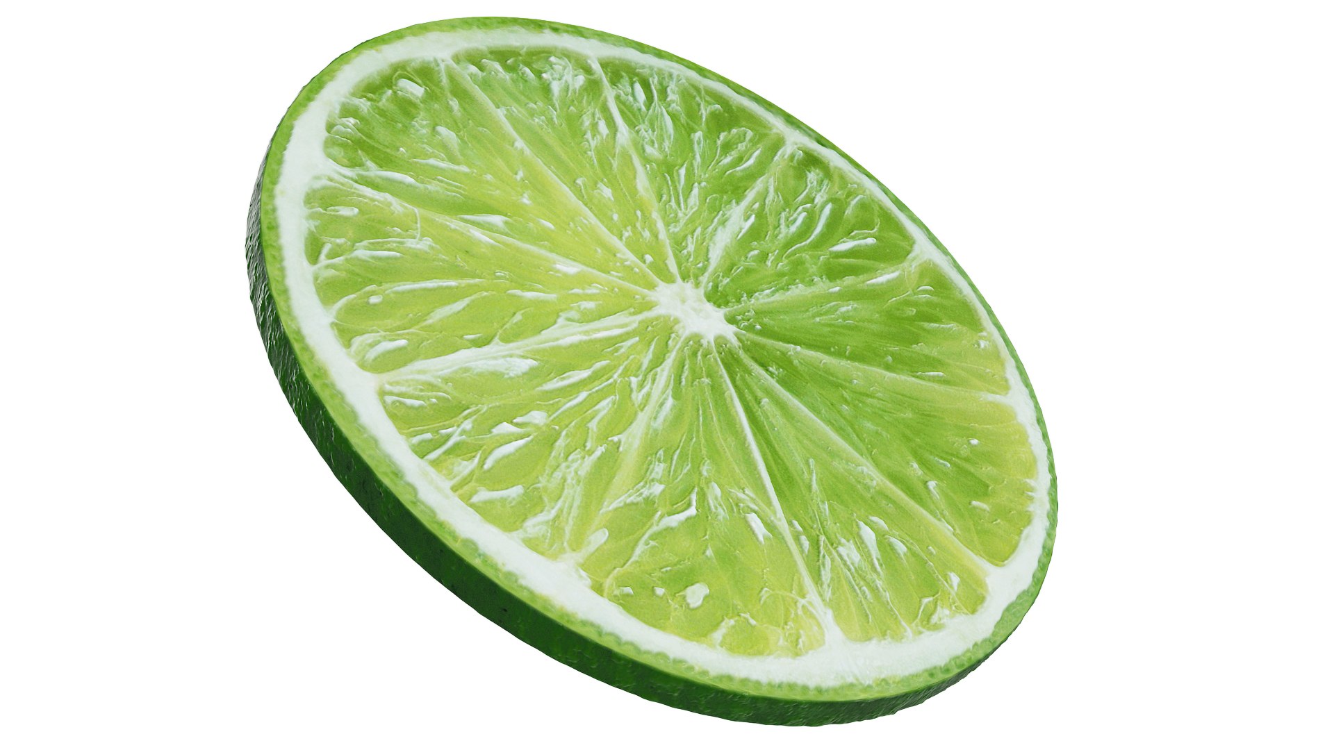 Lime Round Slice 3D - TurboSquid 1875791