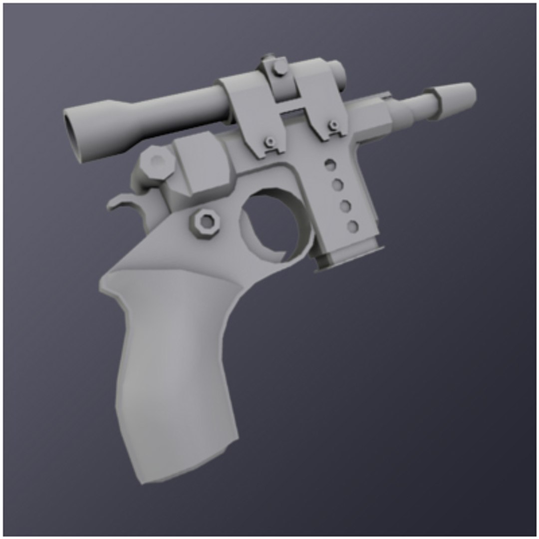 3dsmax Compact Laser Pistol Weapons