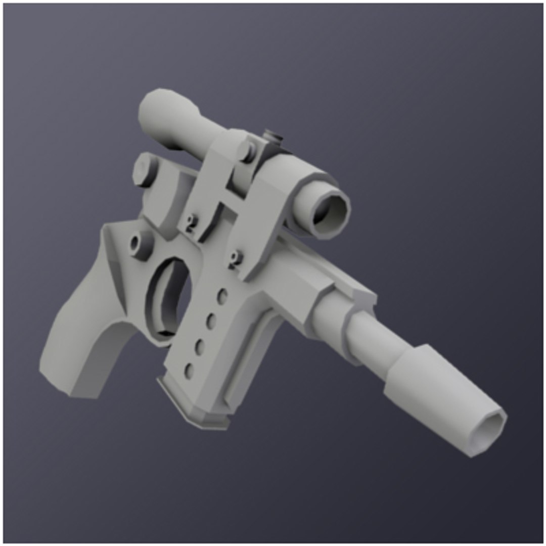 3dsmax Compact Laser Pistol Weapons