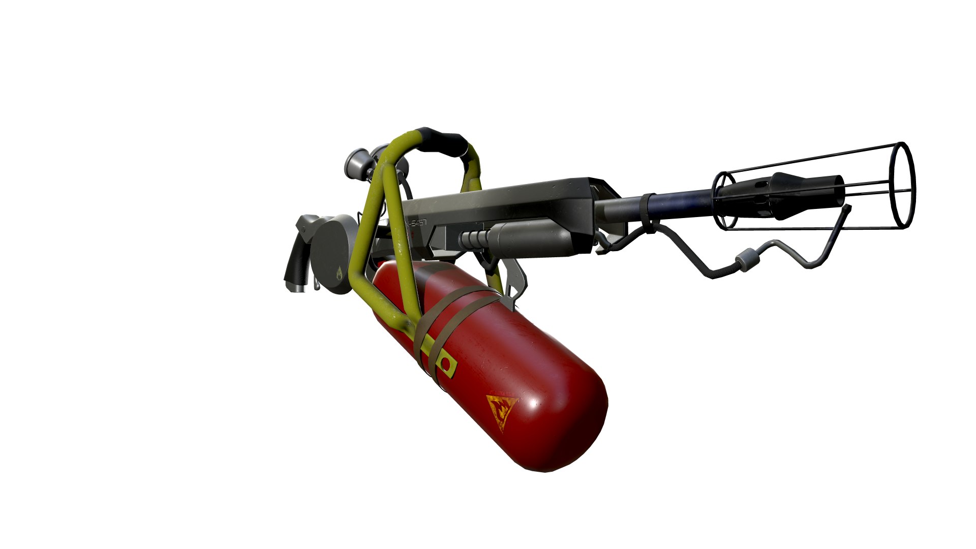 3D flamethrower flame concept - TurboSquid 1545625