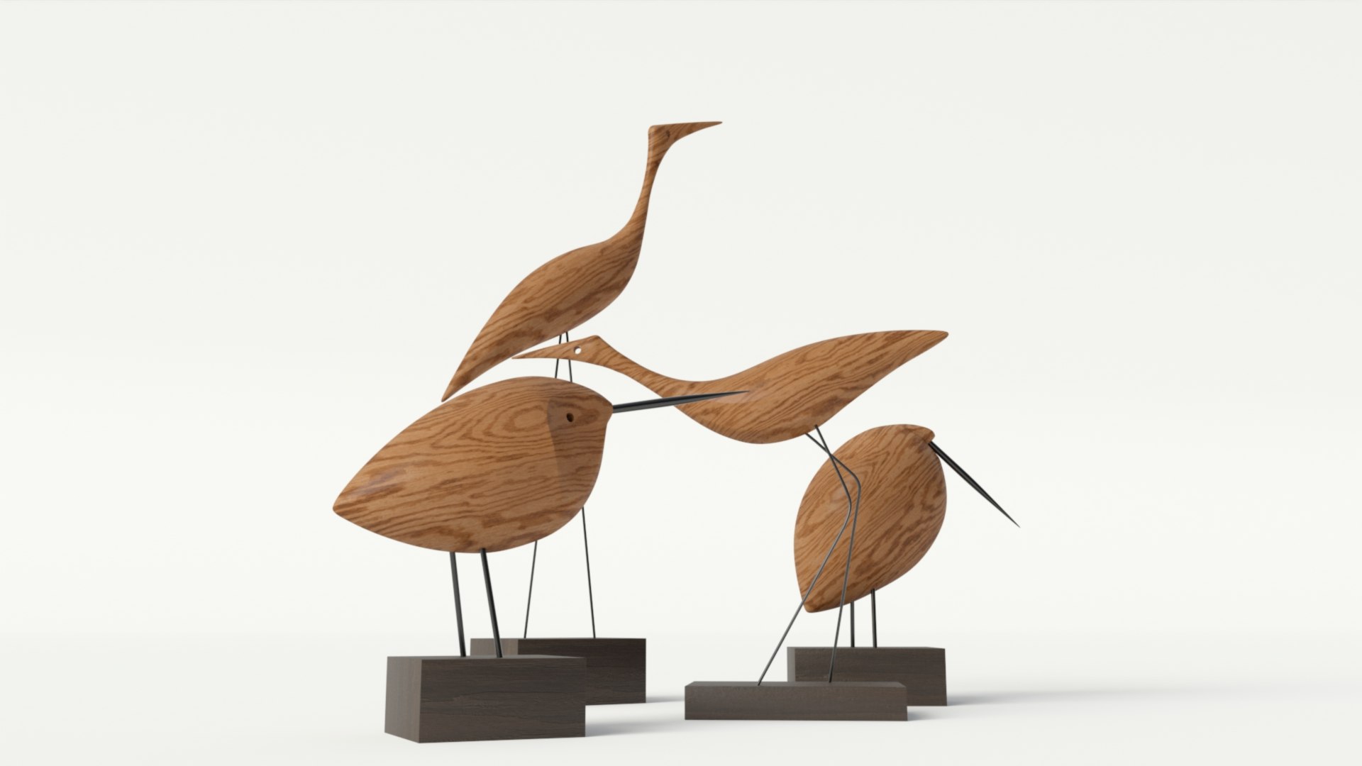 Warm Nordic Wood Birds Model - TurboSquid 1806796