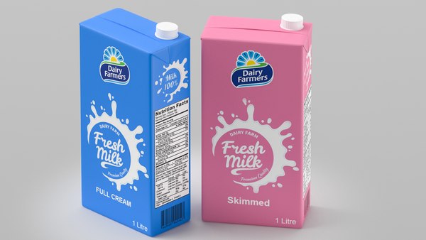 3D milk box set model - TurboSquid 1592769