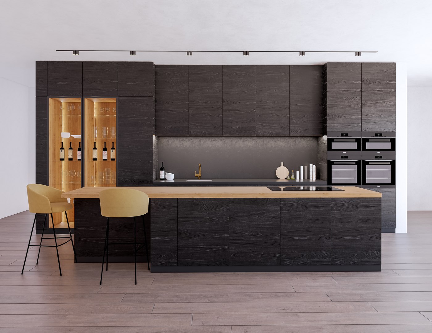 3D Modern Kitchen Collection Created In Revit Model - TurboSquid 2020814