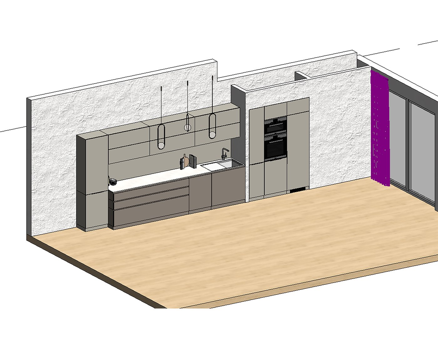 3D Modern Kitchen Collection created in Revit model - TurboSquid 2020814