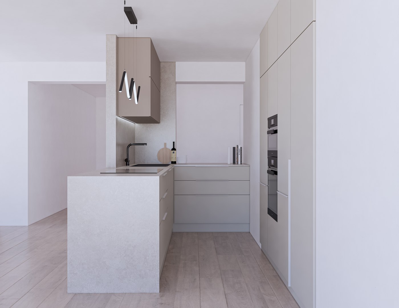 3D Modern Kitchen Collection Created In Revit Model - TurboSquid 2020814