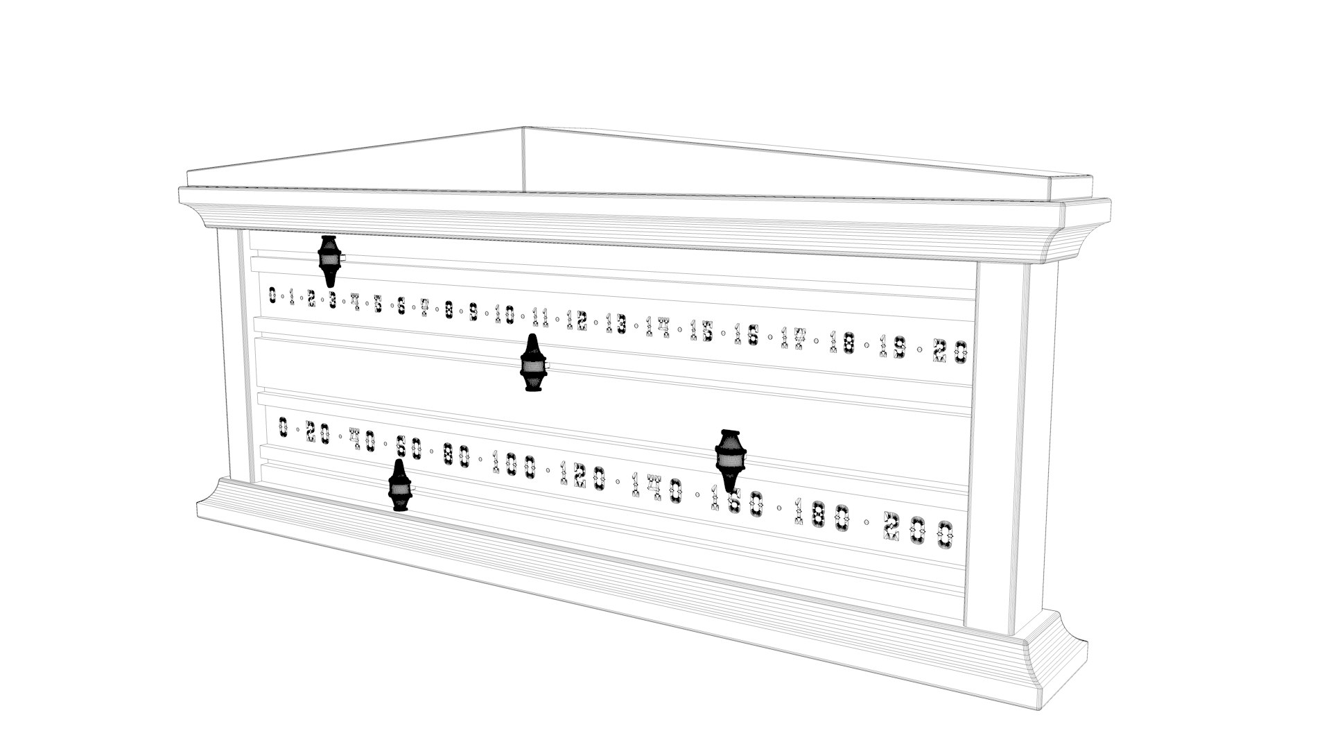 3d model snooker scoreboard