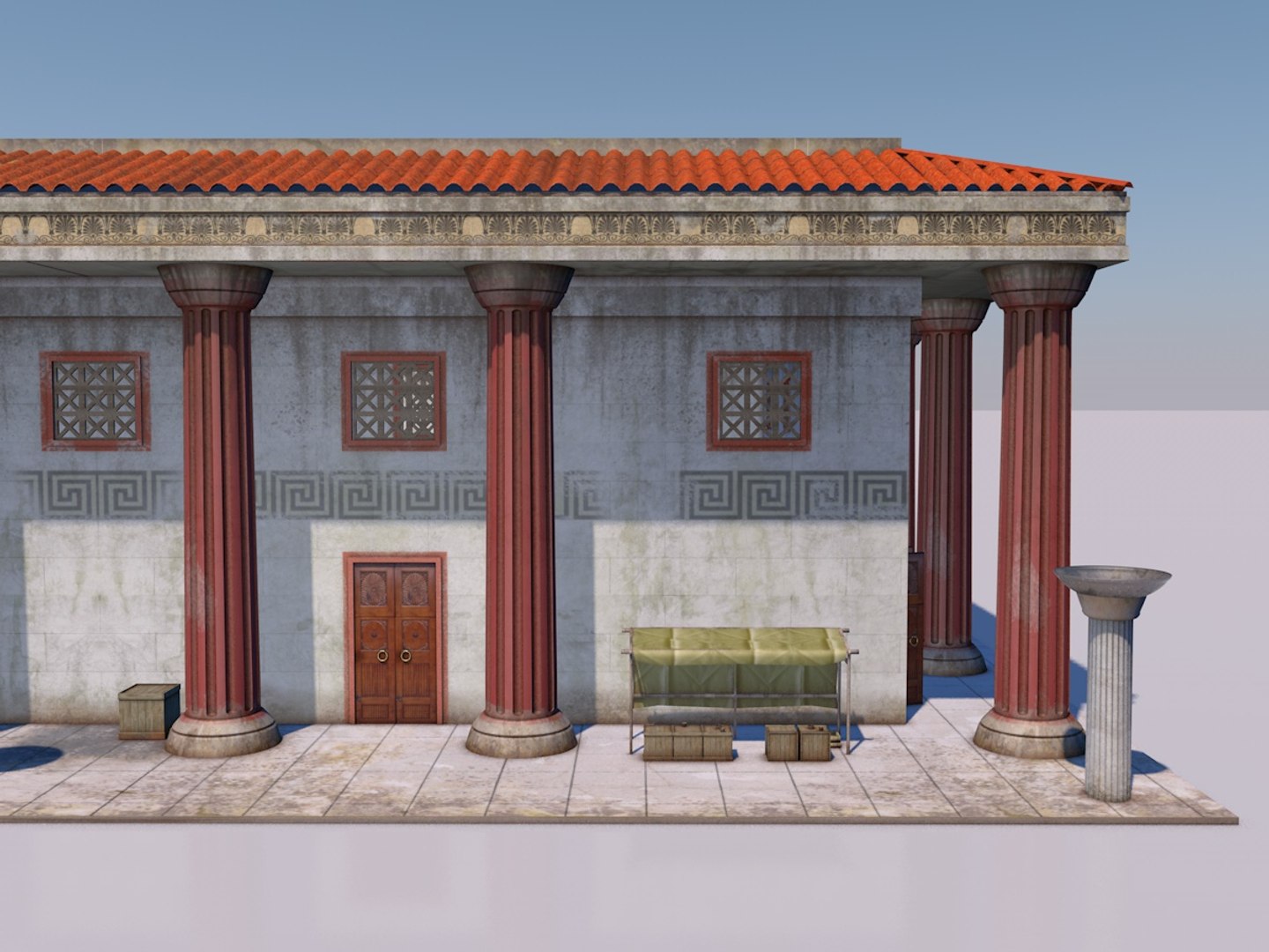 Classical Greek House 3D Model - TurboSquid 1309989