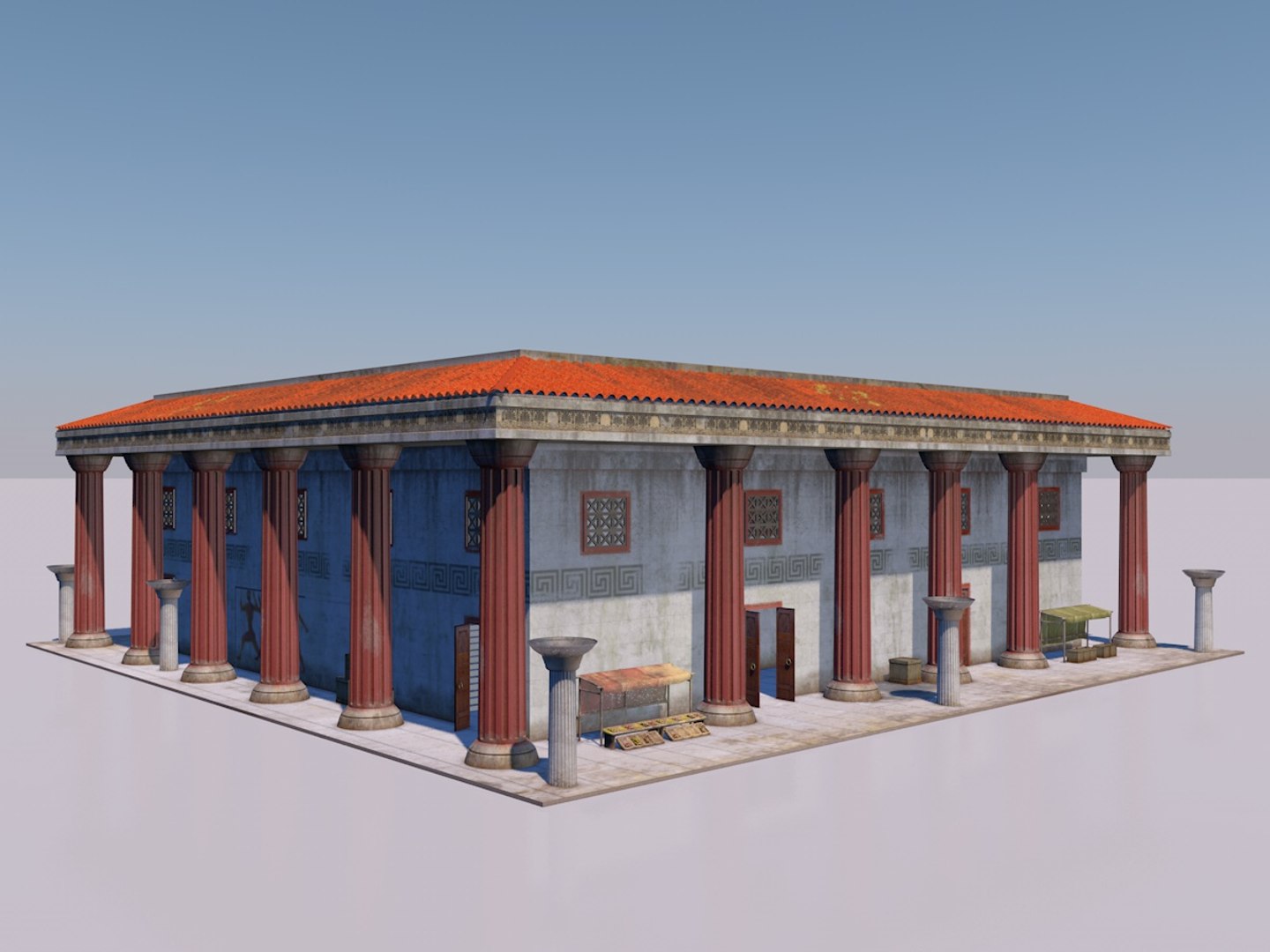 Classical Greek House 3D Model - TurboSquid 1309989