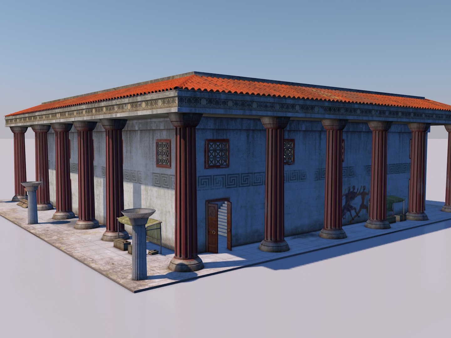 Classical Greek House 3D Model - TurboSquid 1309989