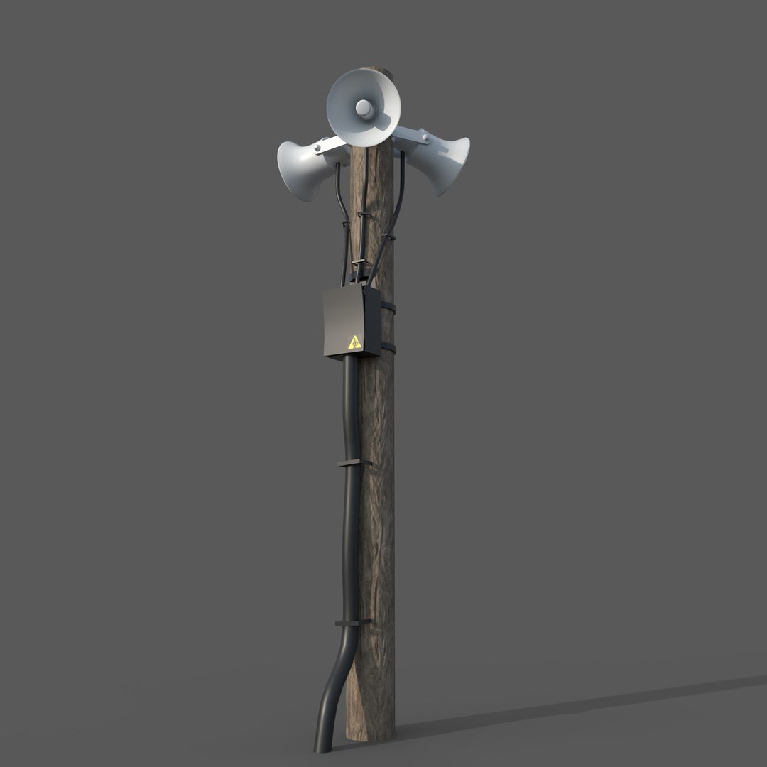 3D Model Megaphone Pole - TurboSquid 2249312