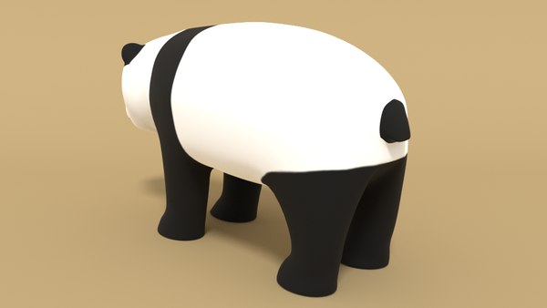 3D panda bear cartoon model - TurboSquid 1485245