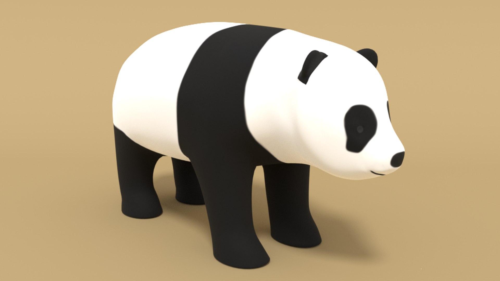 3D Panda Bear Cartoon Model - TurboSquid 1485245