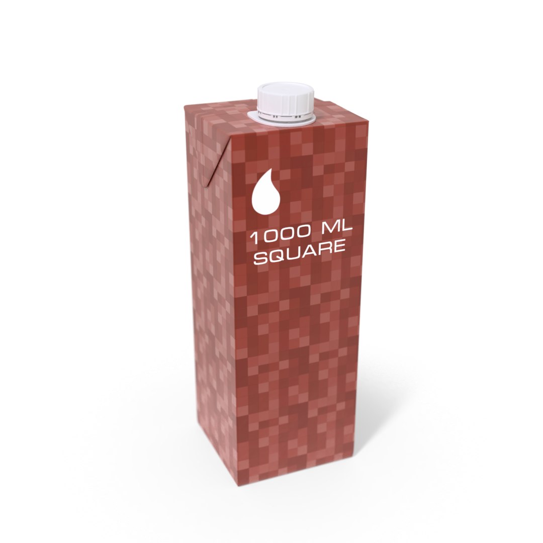 3D Model 1000 Ml Square - TurboSquid 1405924