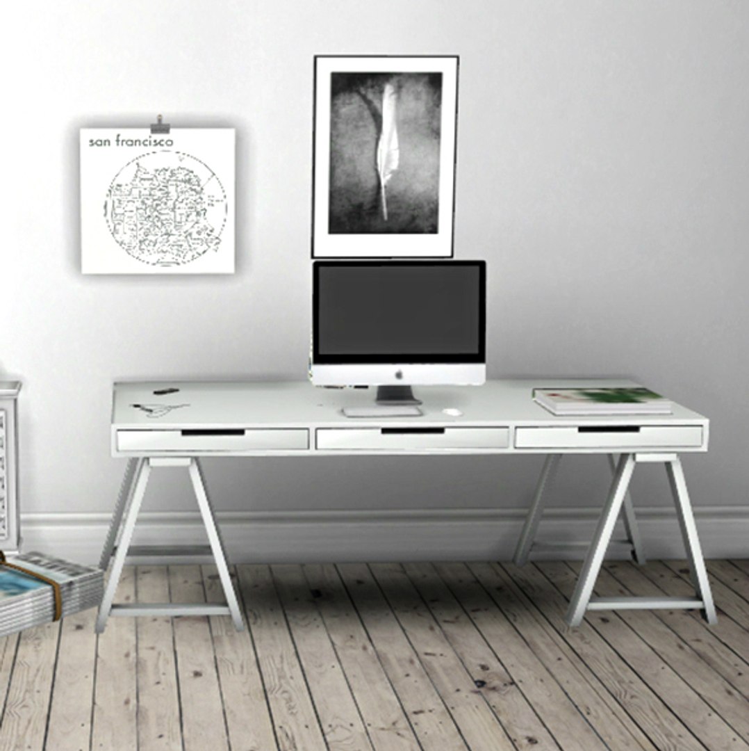 3d ikea desk