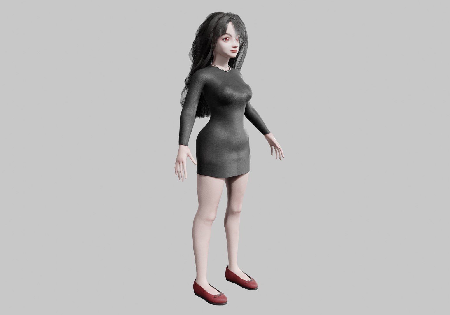 3D Cartoon Mysterious Woman V35383 - TurboSquid 2283702