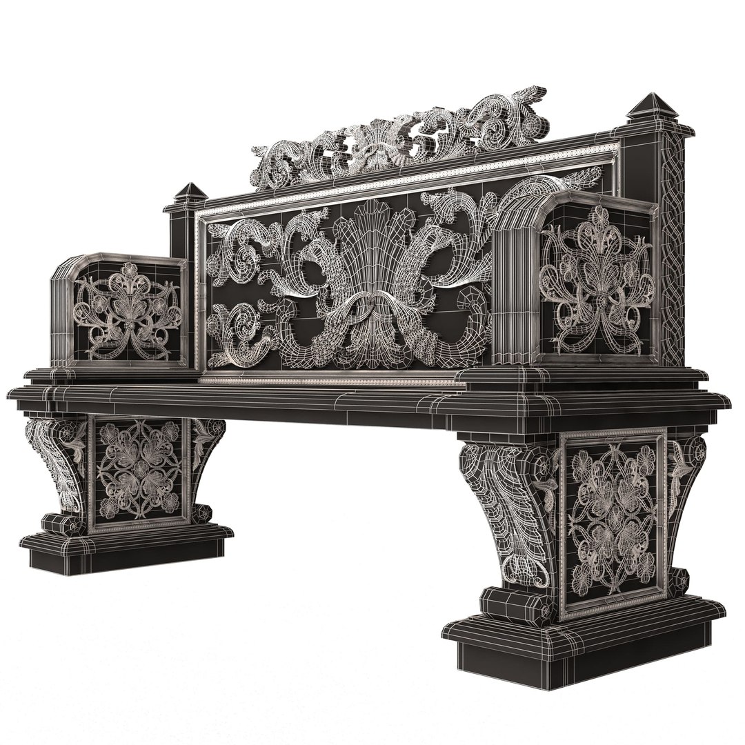 3D Stone Bench 04 Model - TurboSquid 2199597