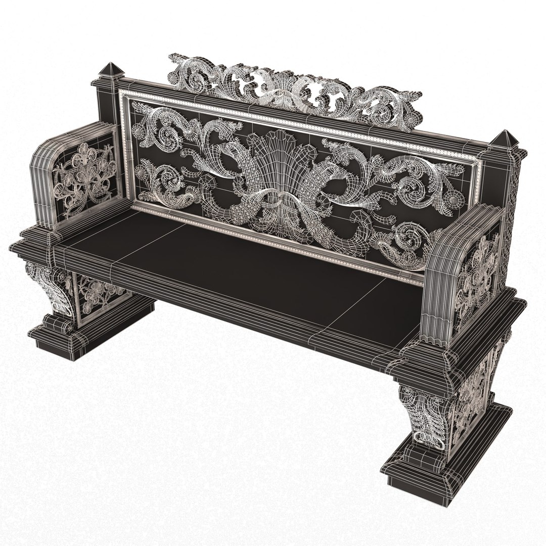 3D Stone Bench 04 Model - TurboSquid 2199597
