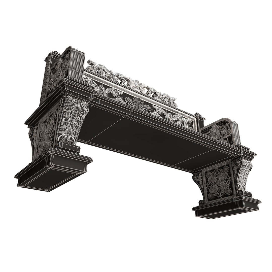 3D Stone Bench 04 Model - TurboSquid 2199597