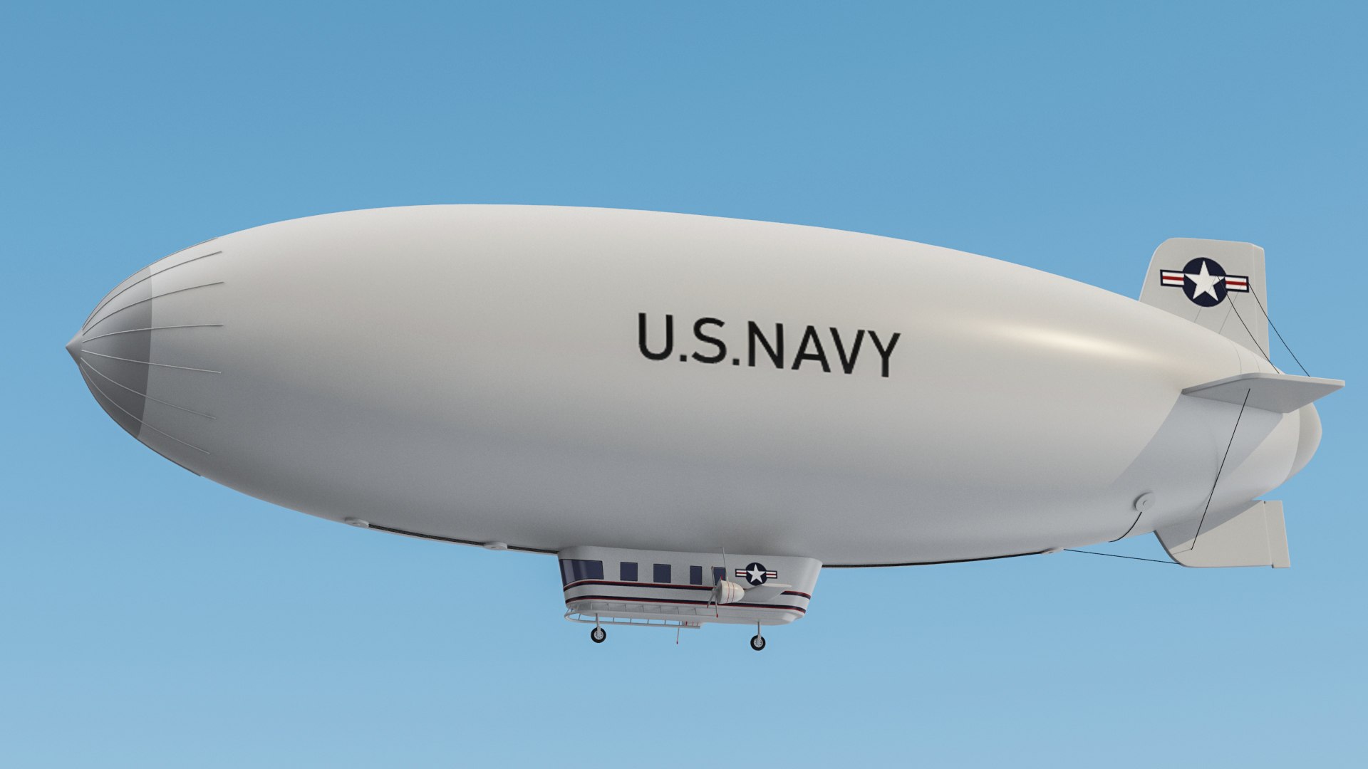 3D US Navy Blimp - TurboSquid 1826659