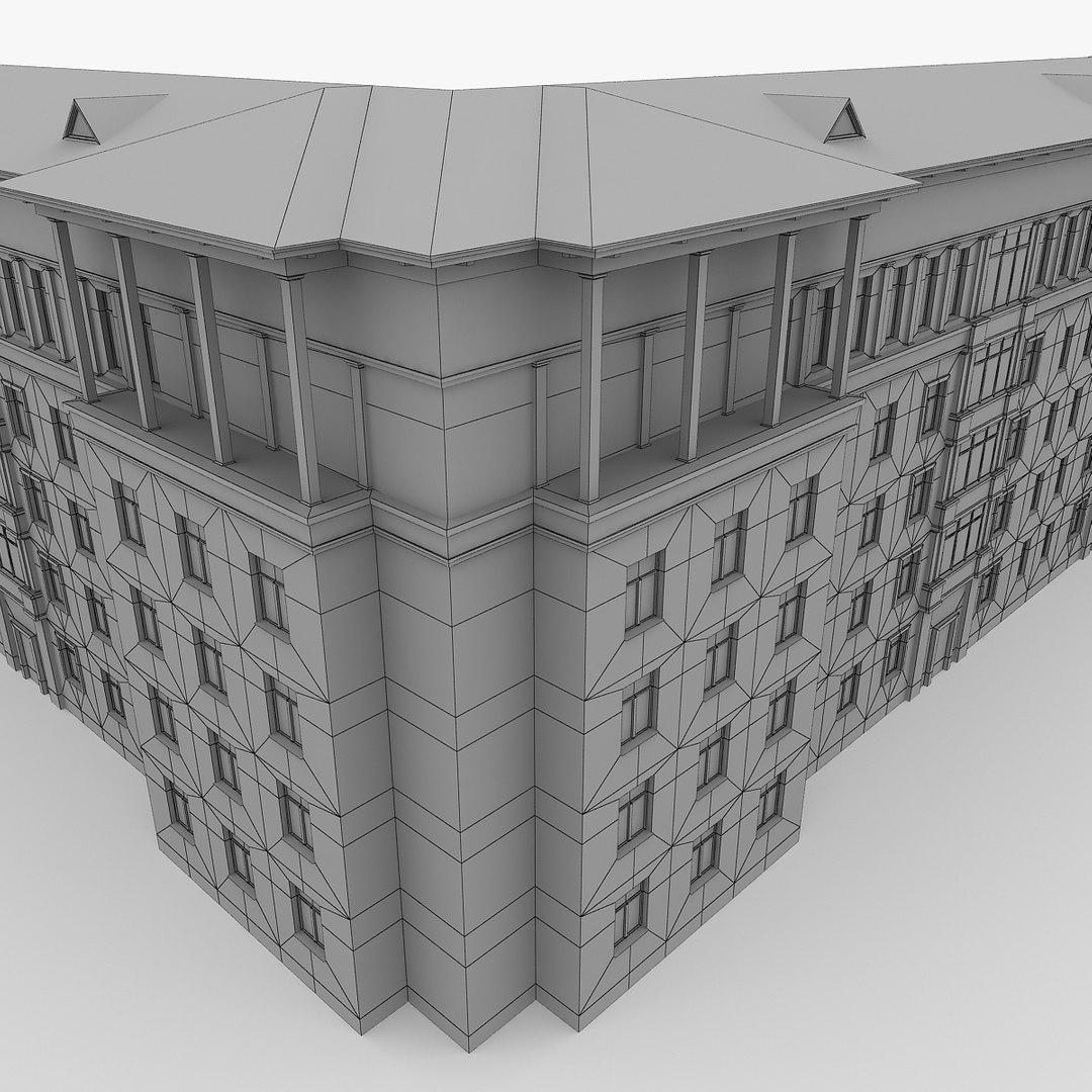 3d 3ds Middle Corner Building