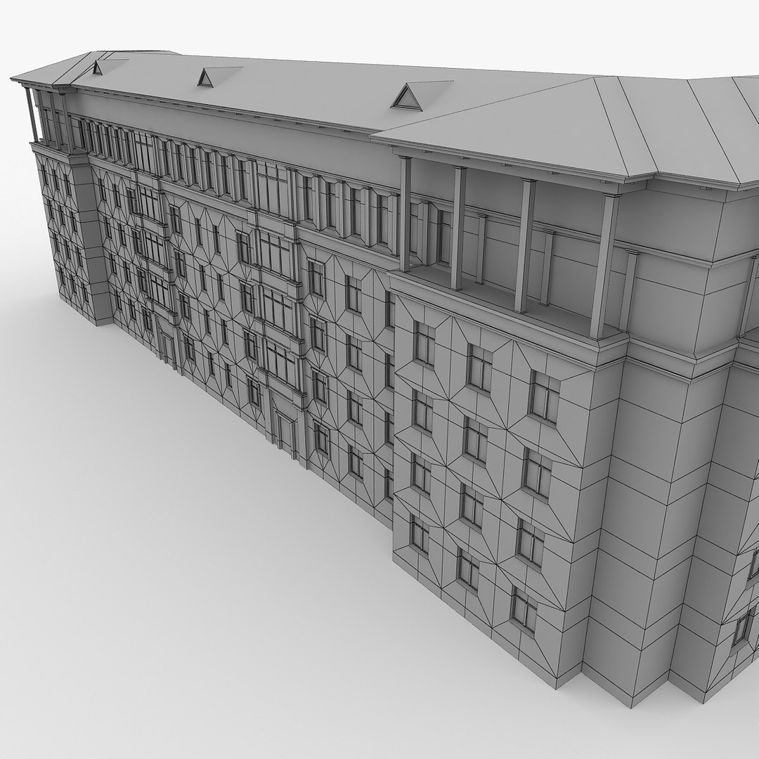 3d 3ds Middle Corner Building