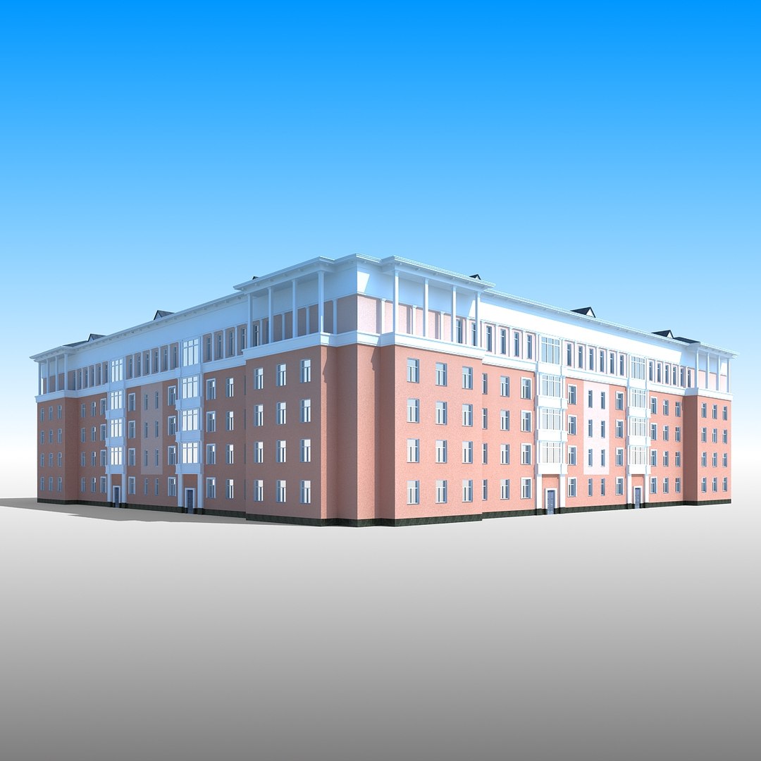 3d 3ds Middle Corner Building