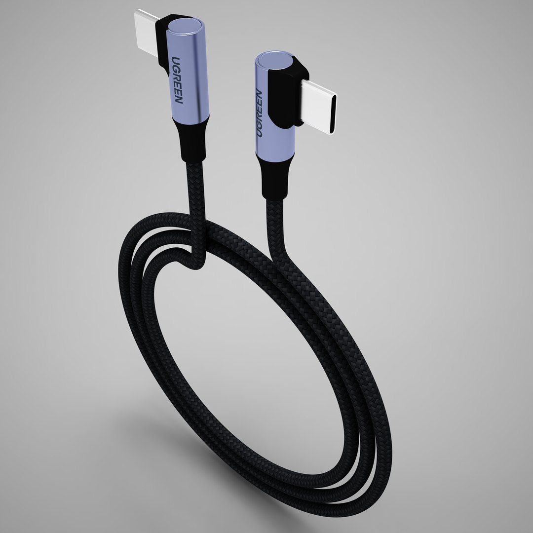 3D USB To USB C Cable 90 - TurboSquid 2086242