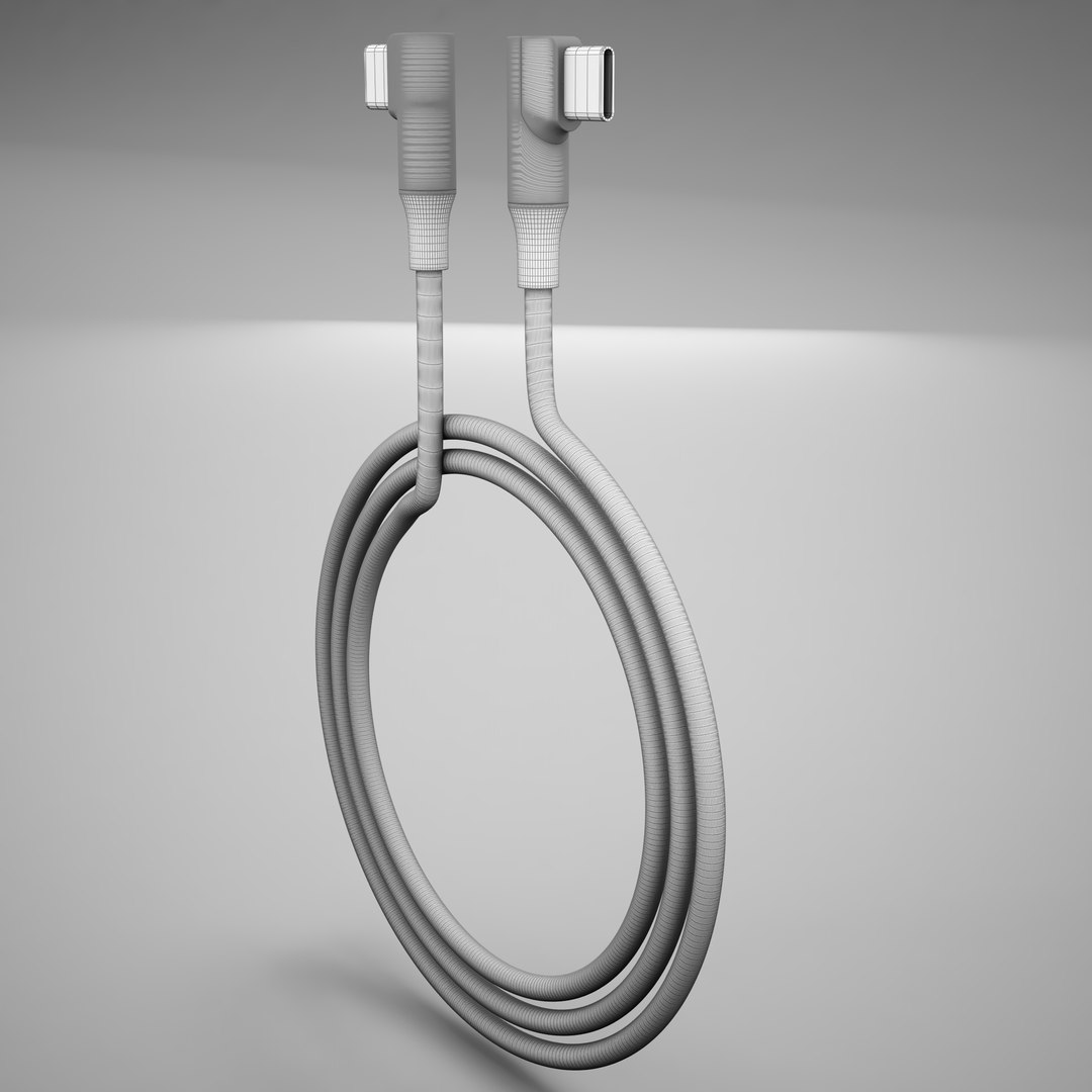 3D USB To USB C Cable 90 - TurboSquid 2086242