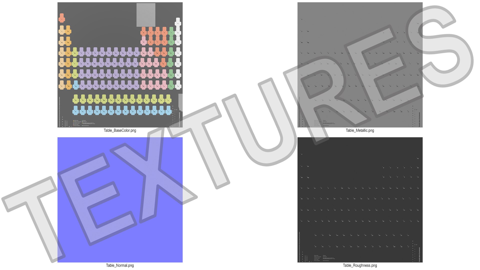 Periodic Table Of Elements 3D Model - TurboSquid 2295122